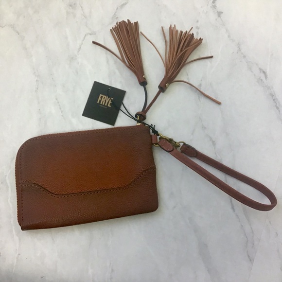 Frye | Bags | Genuine Frye Paige Wristlet Cognac Leather | Poshmark